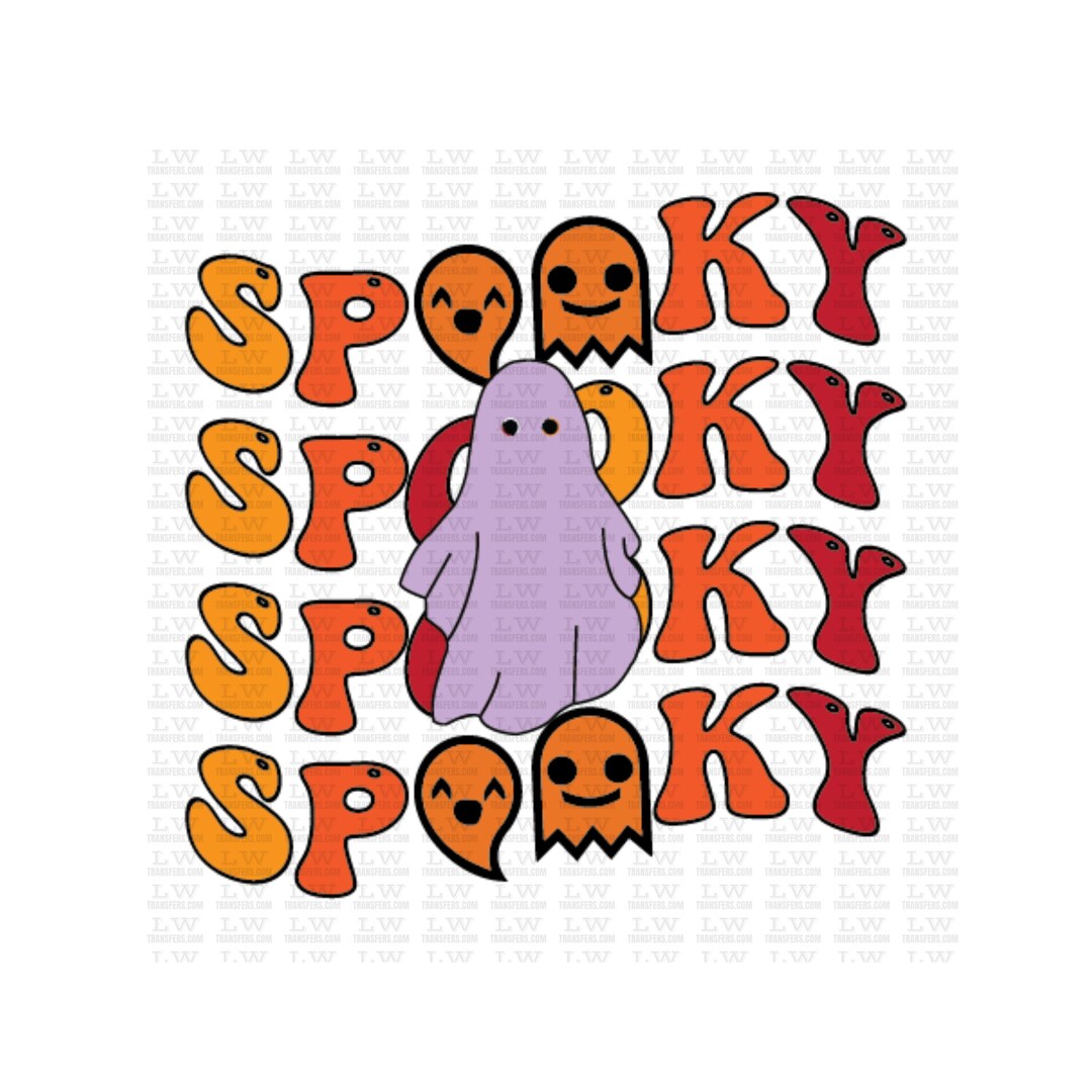 Spooky Ghost DTF Transfers Ready to Press, Fall Transfer, Ready to ...