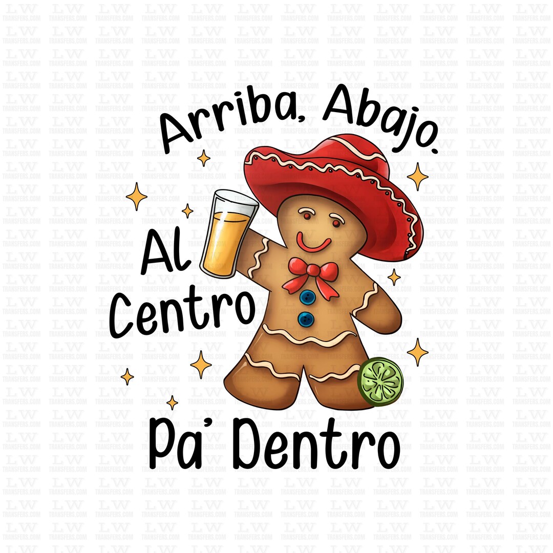 Feliz Navidad Mexican Gingerbread Man With Sombrero, Arriba Abajo Al ...