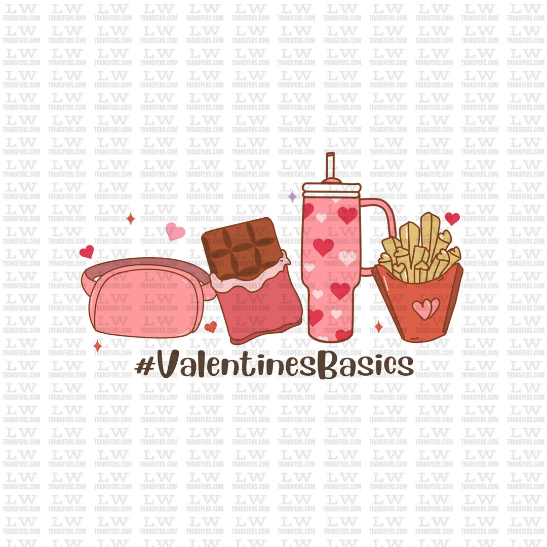 Valentines Basics DTF Transfer, Valentine's Day RTS Retro Happy Face ...