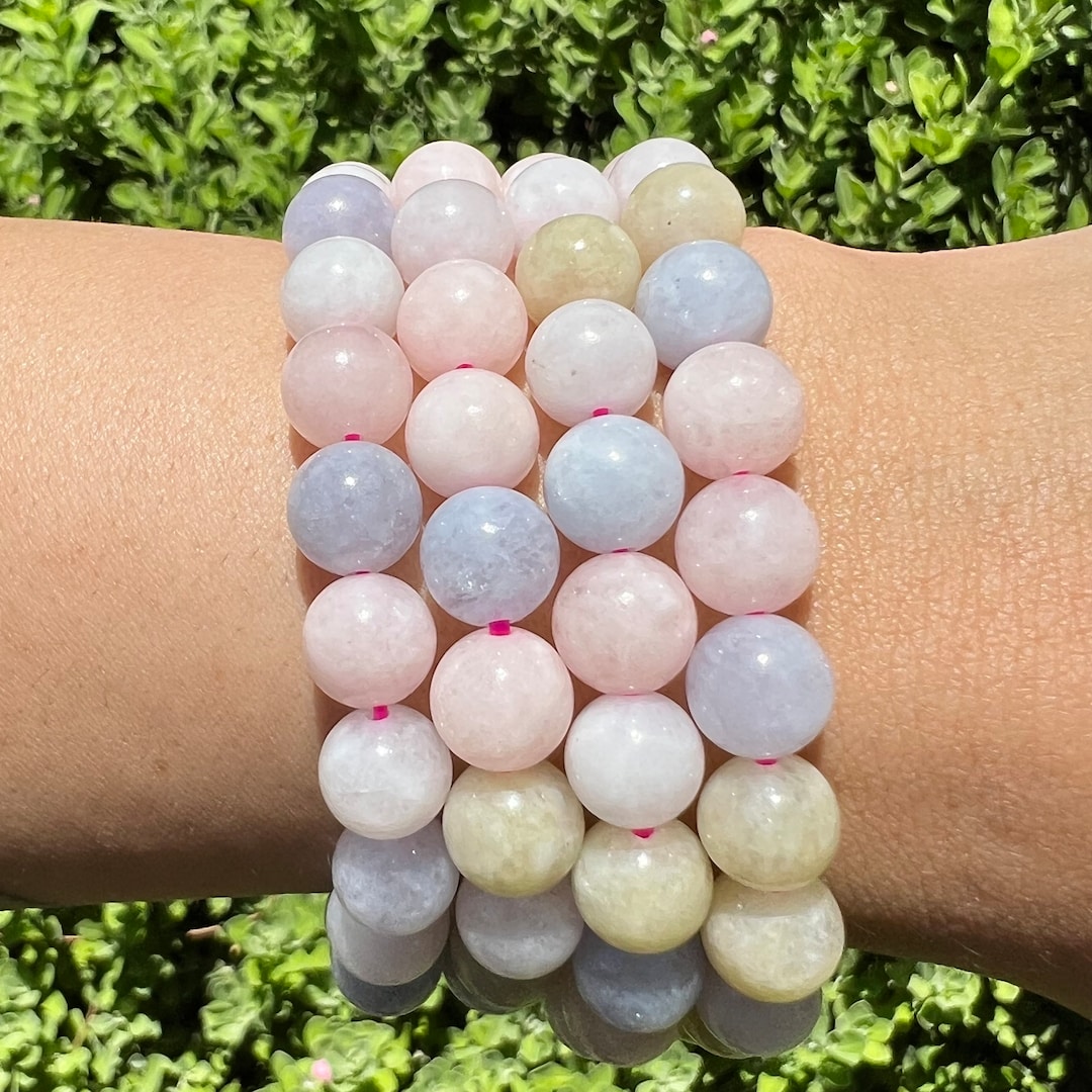Morganite/hiddenite/kunzite Bracelet - Etsy