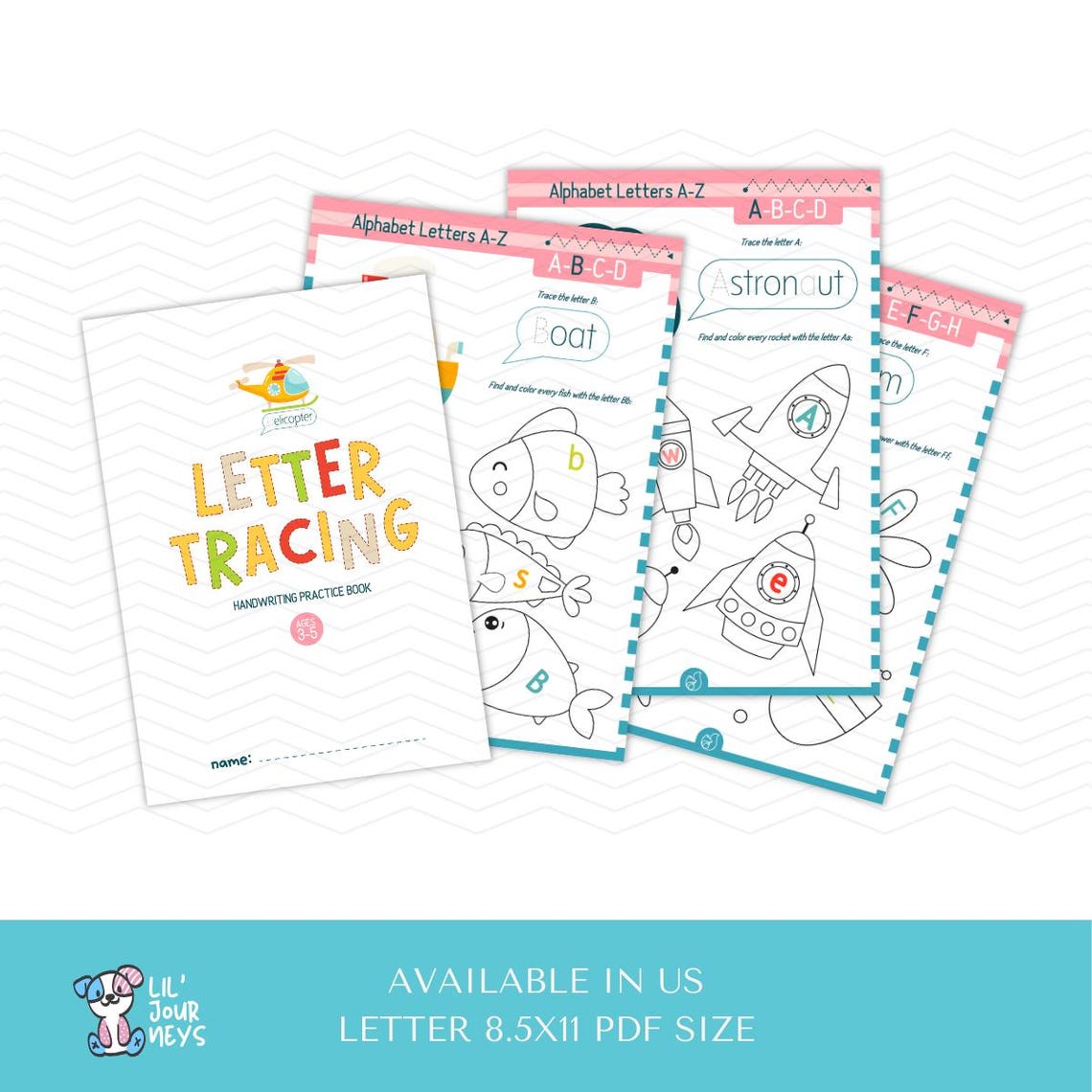 Alphabet Tracing Worksheets, Printable Preschool-kindergarten Abc ...
