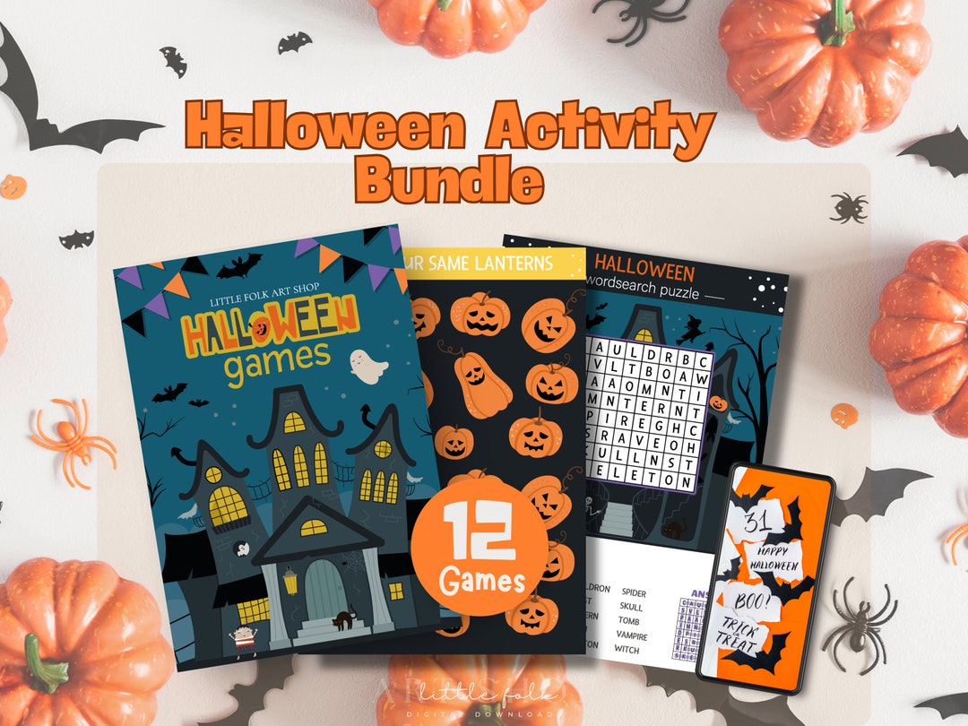 Halloween Games Activity Printables Educational Fun - Etsy