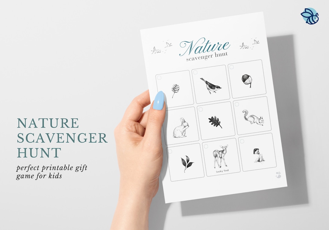 Nature Scavenger Hunt, Printable Outdoor Treasure Hunt, Kids Camping ...