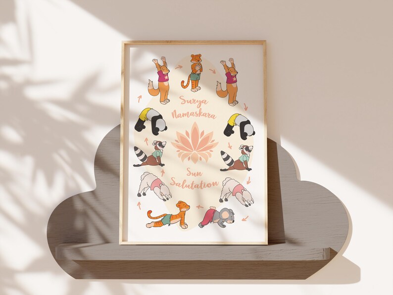 Kids Printable Yoga Wall Art | Kids PDF Relaxing Yoga Poses Art Print ...