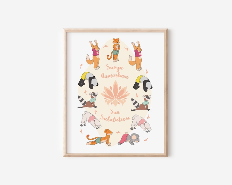 Kids Printable Yoga Wall Art | Kids PDF Relaxing Yoga Poses Art Print ...
