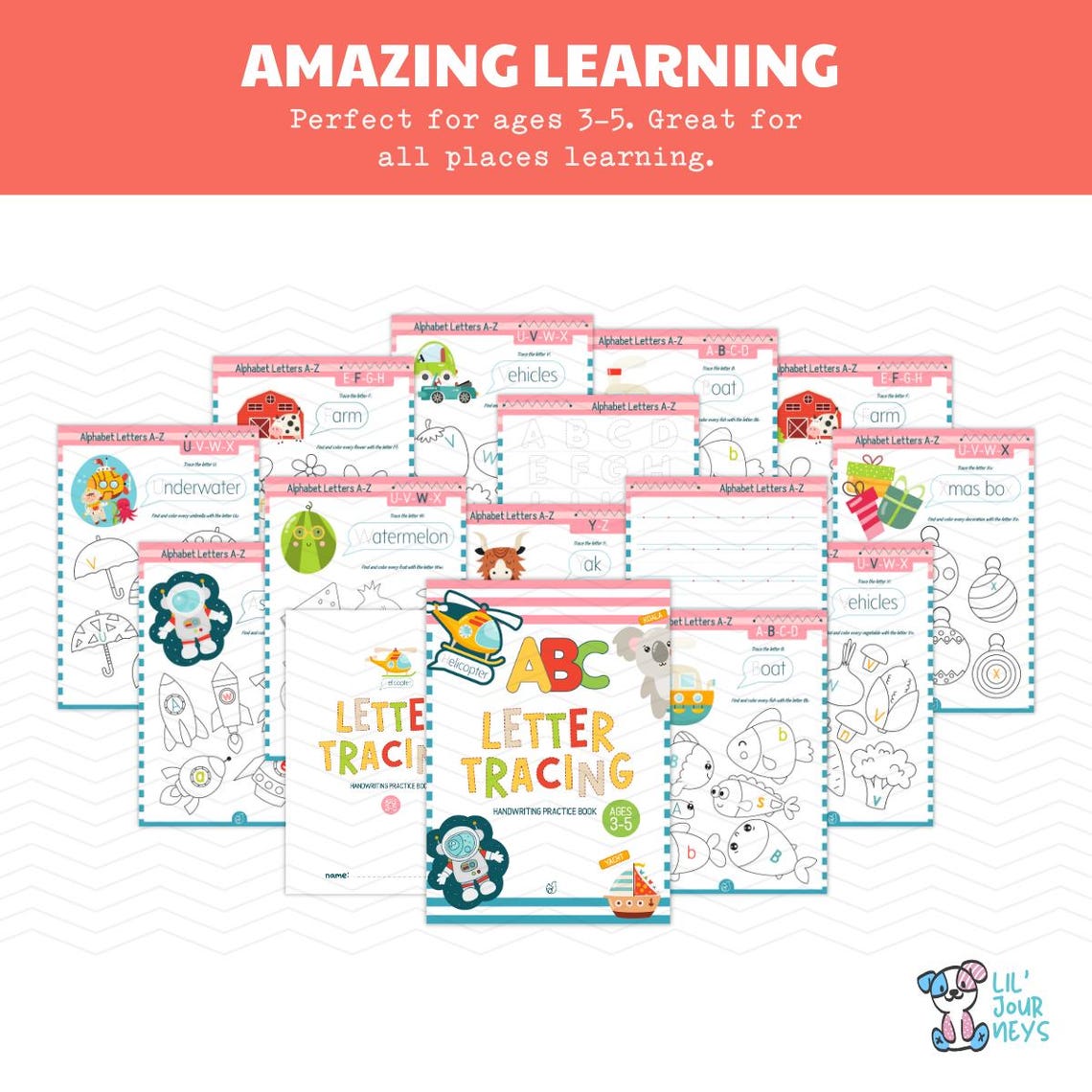Alphabet Tracing Worksheets, Printable Preschool-kindergarten Abc ...