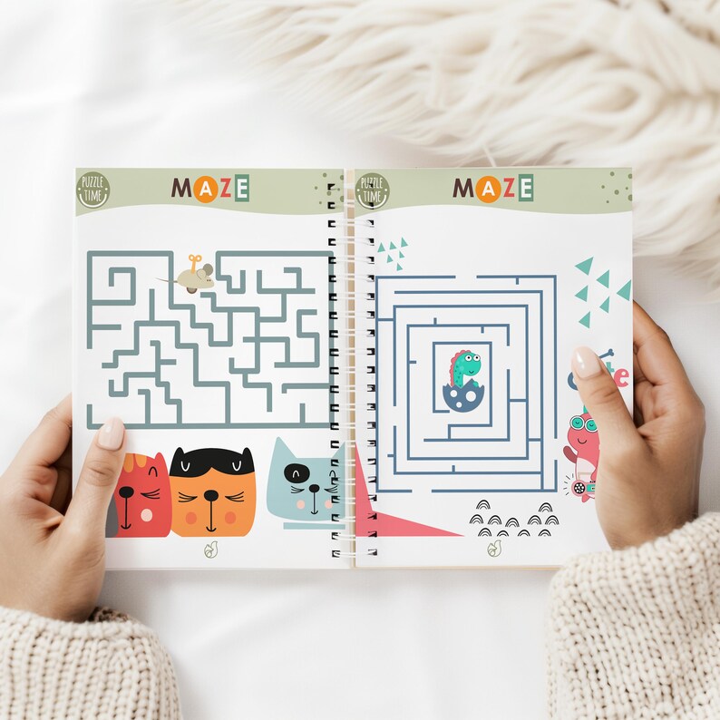 Maze Puzzles Activity Printable Games, Digital Puzzle Learning ...
