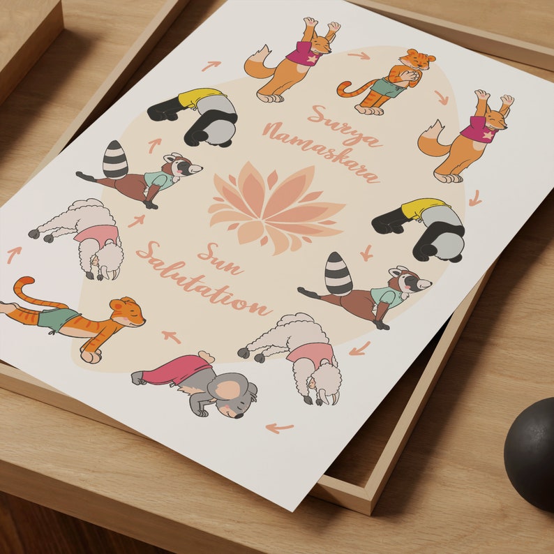 Kids Printable Yoga Wall Art | Kids PDF Relaxing Yoga Poses Art Print ...