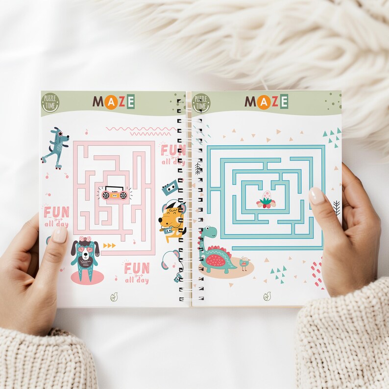 Maze Puzzles Activity Printable Games, Digital Puzzle Learning ...