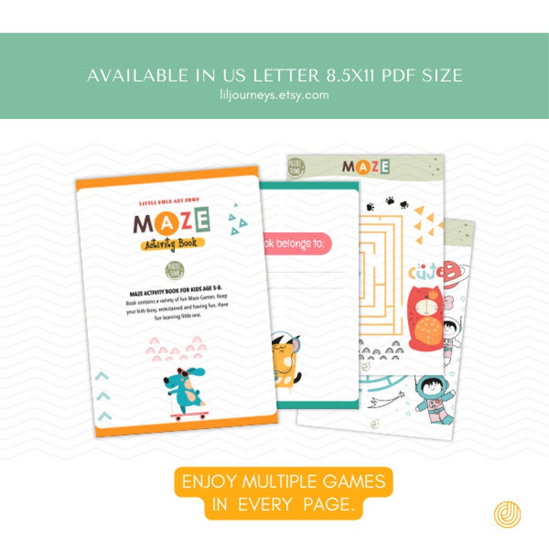 Kids Activity Book Printable Activity Pages for Kids Maze Solving ...