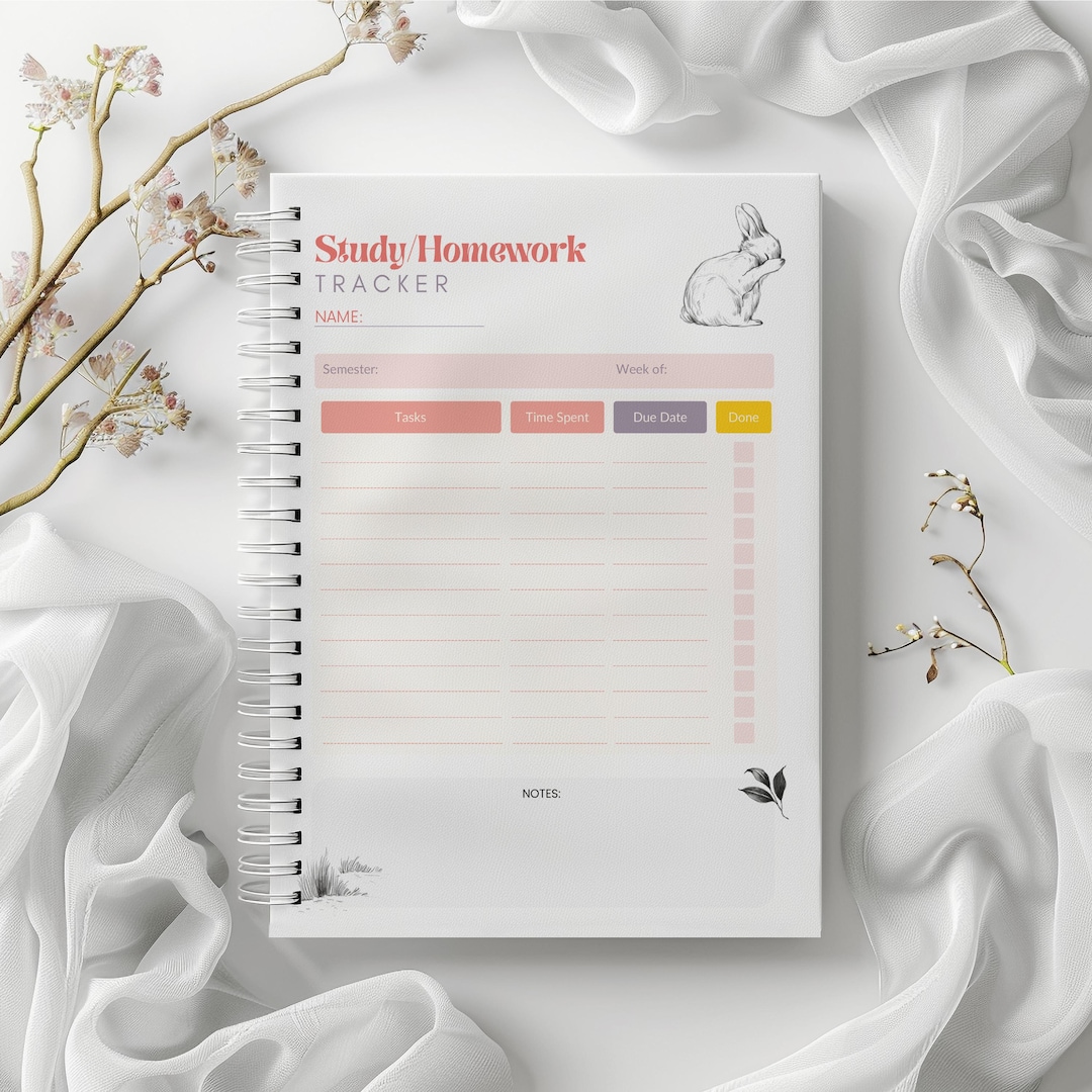 Kids Printable Daily Study Tracker | Kids PDF Scheduling Study Planner ...