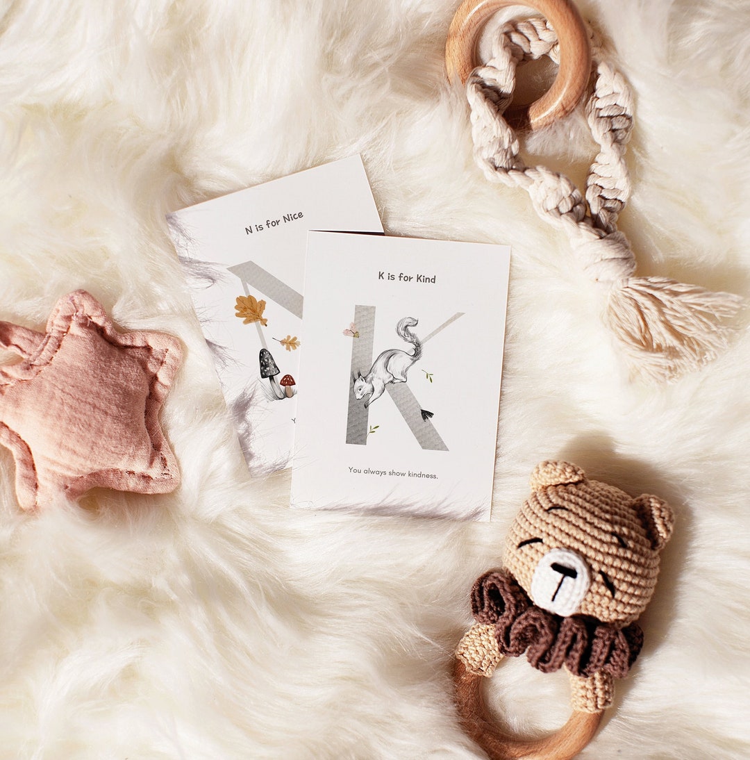 Cheerful ABC Affirmation Cards for Kids, Kids Encouraging Messages ...