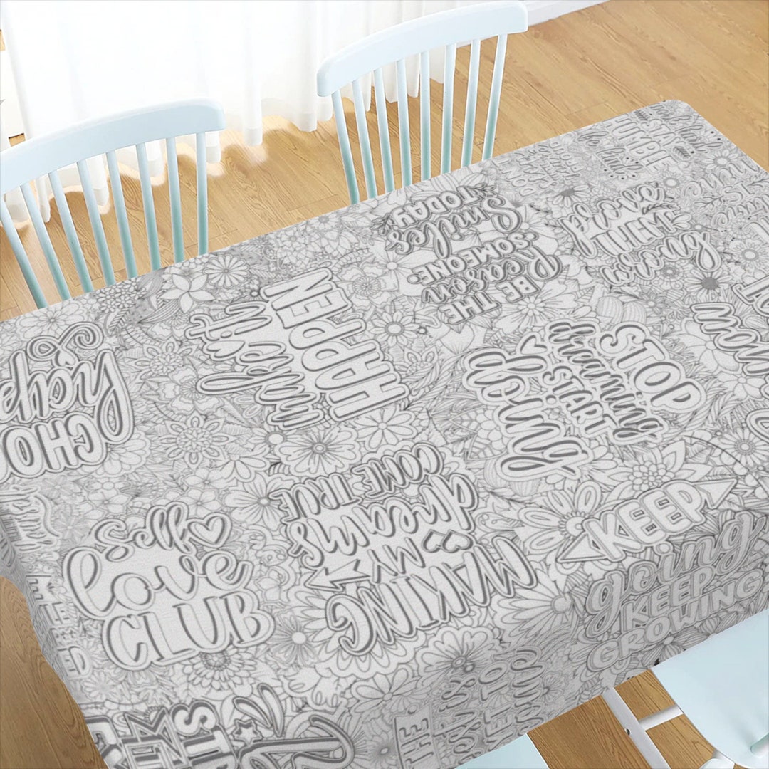 No: 1 Tablecloth, Colouring in Designs, Home Decor, Kitchen Decor,table ...