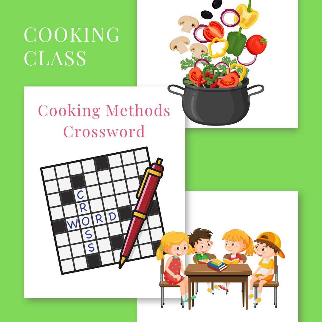 Cooking Crossword - DIGITAL FILE - Teacher Resource, Home Economics ...