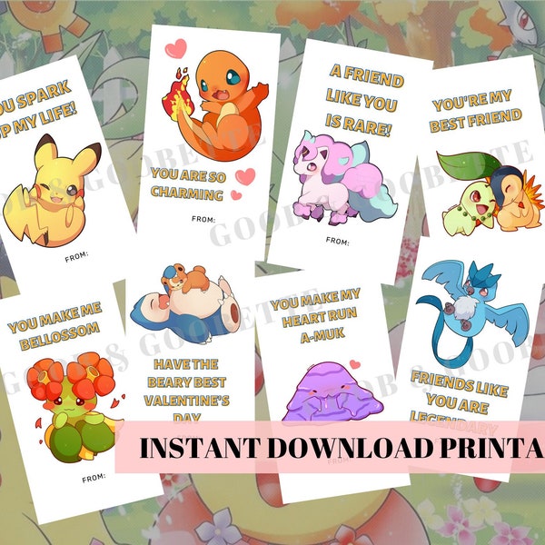 Pikachu Valentines Day Card - Etsy