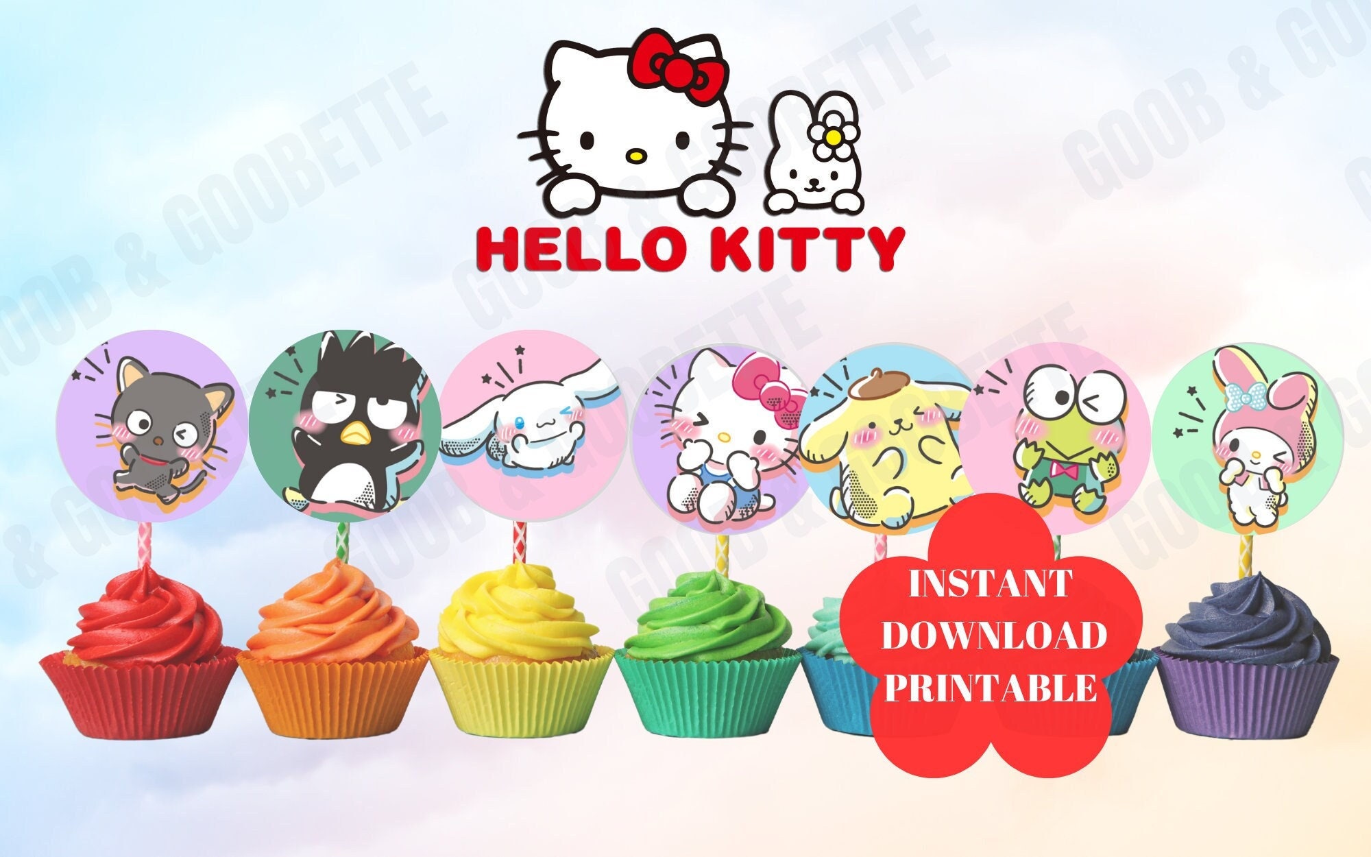 Hello Kitty Cupcake Topper