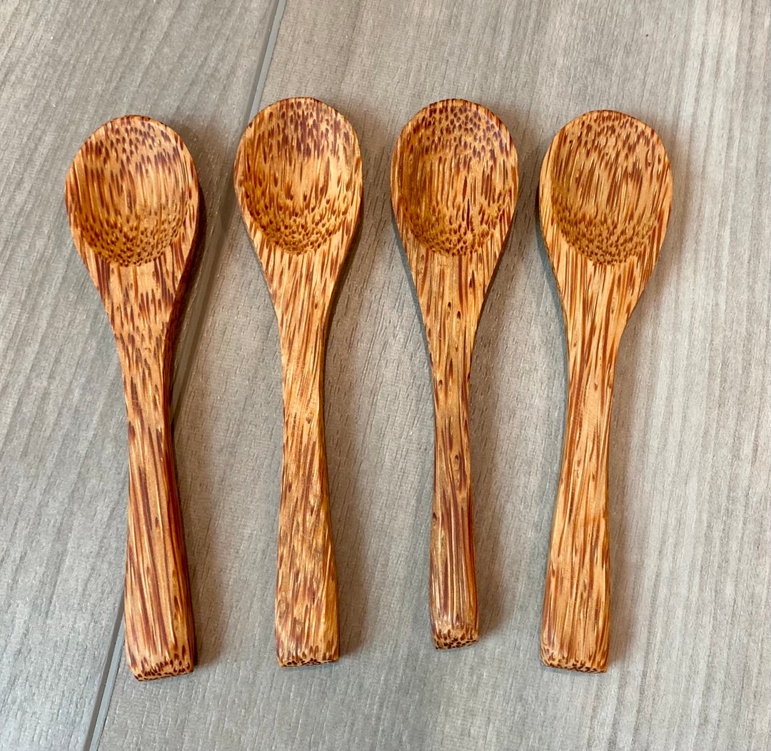 Handmade Spoons Set Coconut Wood Kitchen Home Food Usage - Etsy