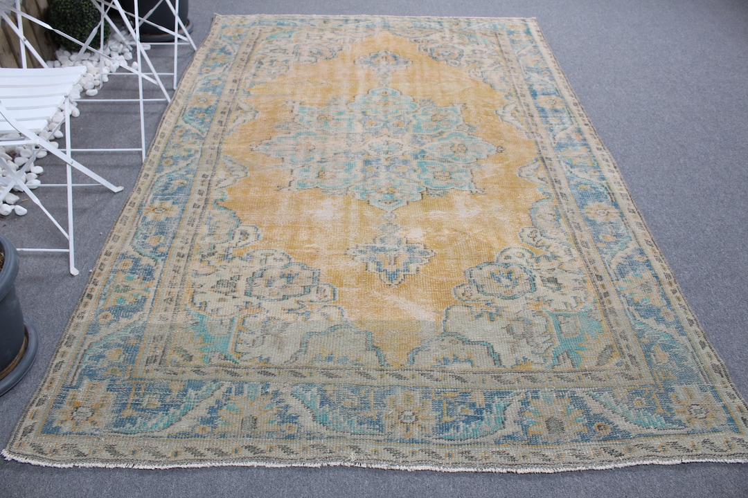 Vintage Rug, 5.9x8.6 Ft Large Rug, Turkish Rug, Anatolian Rugs, Rugs ...