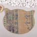 Cat Head Rug Pad, Eco-friendly Handmade Pet Mat for Cats, Boho Cat Bed ...
