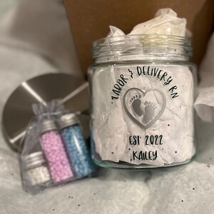 Birth and Delivery Tracking Jar With Beads- Personalized for Labor ...