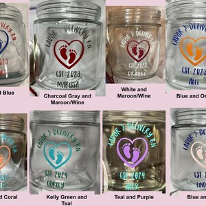 Birth and Delivery Tracking Jar With Beads- Personalized for Labor ...