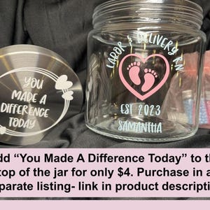 Birth and Delivery Tracking Jar With Beads- Personalized for Labor ...