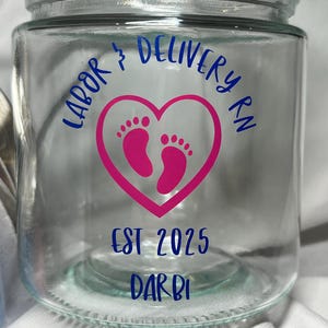 Birth and Delivery Tracking Jar With Beads- Personalized for Labor ...