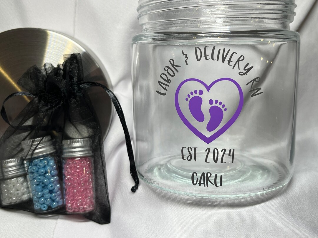 Personalized Labor Nurse Delivery Tracking Jar With Beads - Etsy