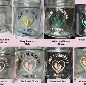 Birth and Delivery Tracking Jar With Beads- Personalized for Labor ...