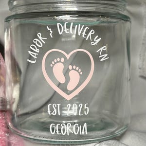 Birth and Delivery Tracking Jar With Beads- Personalized for Labor ...