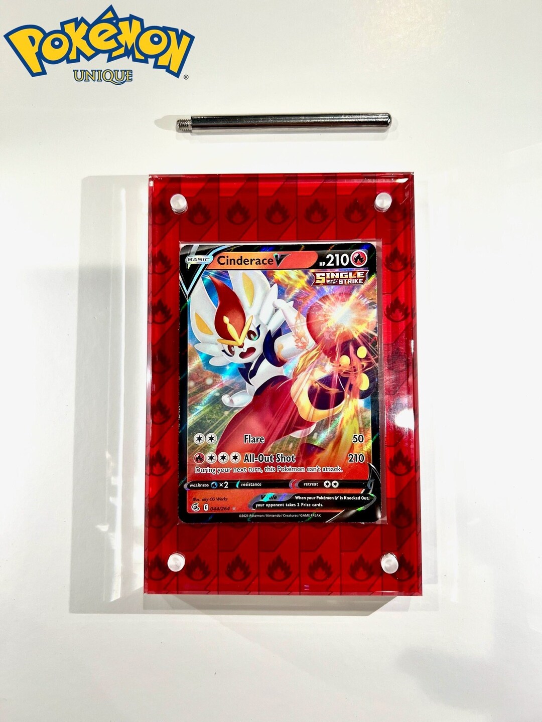 Poke Card FIRE TYPE Frame Display Case PSA Card Protection Single ...