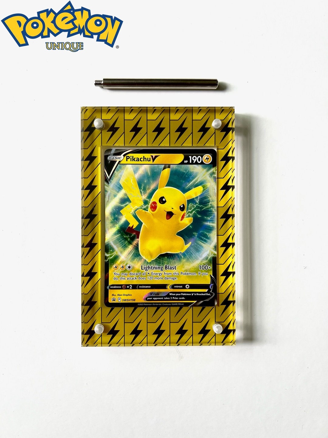 Poke Card ELECTRIC TYPE Display Frame Trading Card Storage PSA Card ...