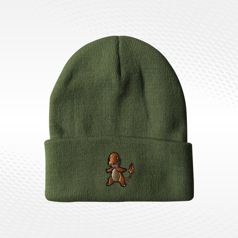 Charmander Hat Embroidered Poke Beanie Spring Winter Hat Multiple ...