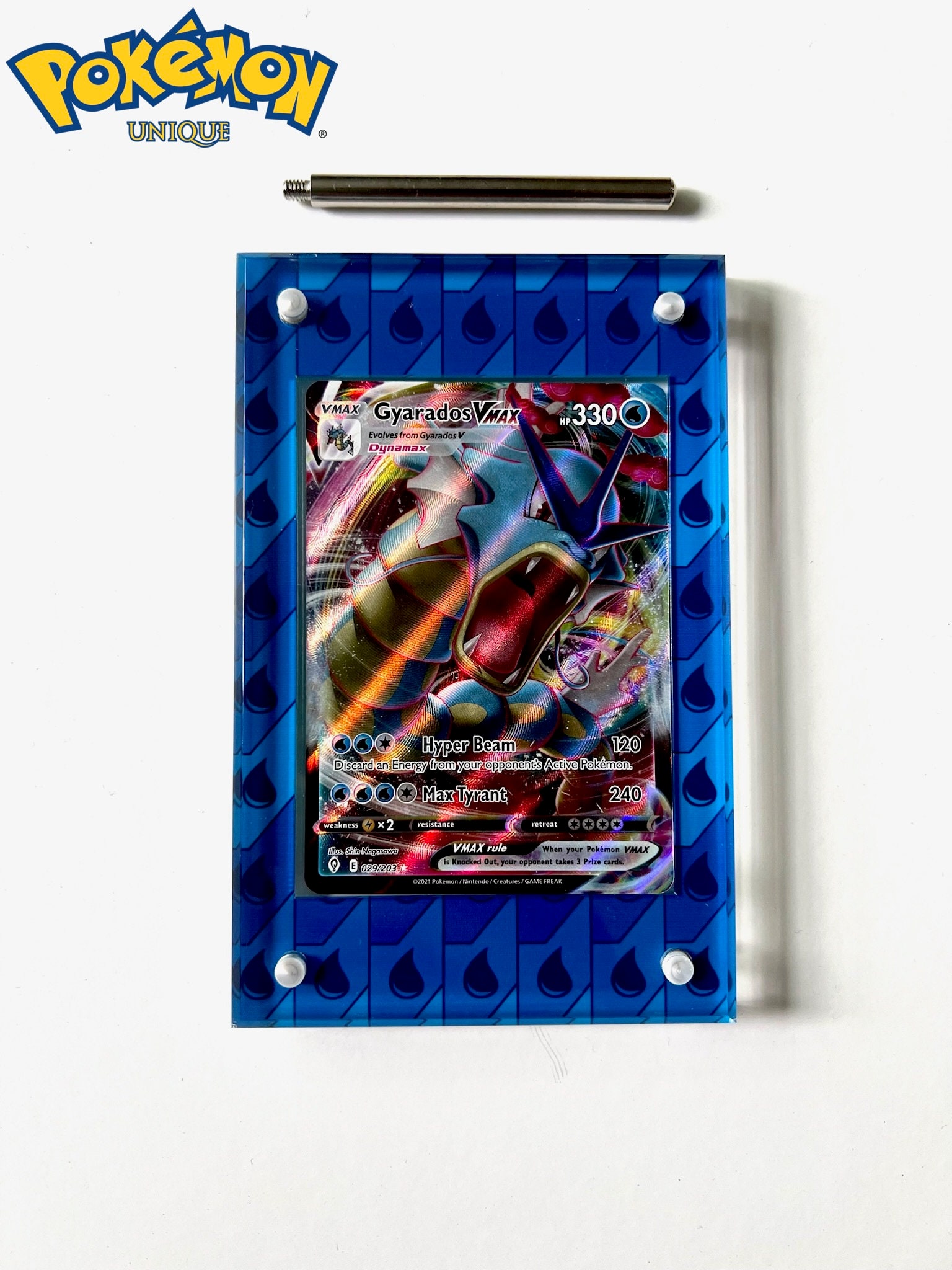 Poke Card WATER TYPE Display Frame PSA Card Protection Case Trading ...