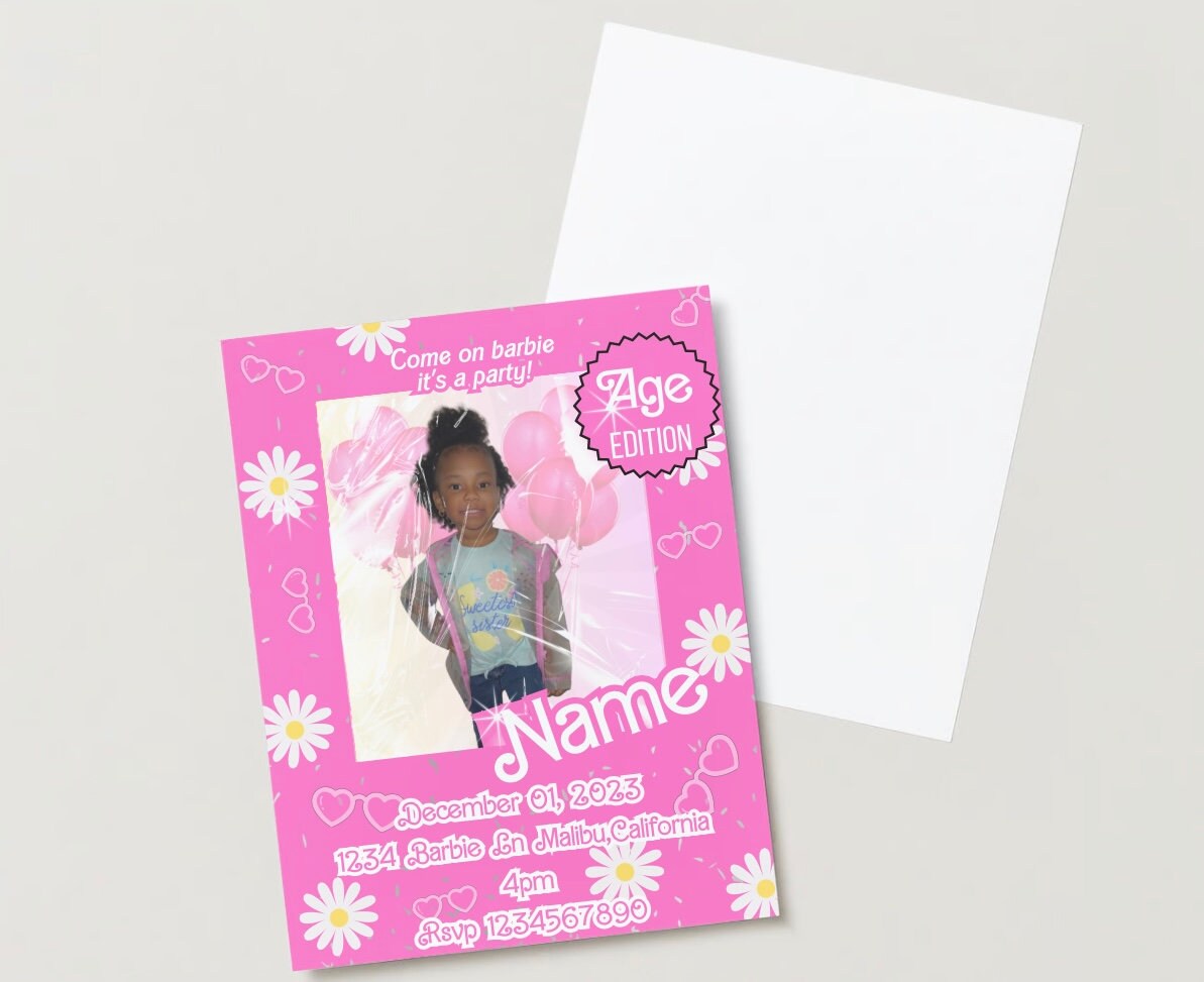 Custom Barbie Birthday Invitation **digital Download*** - Etsy