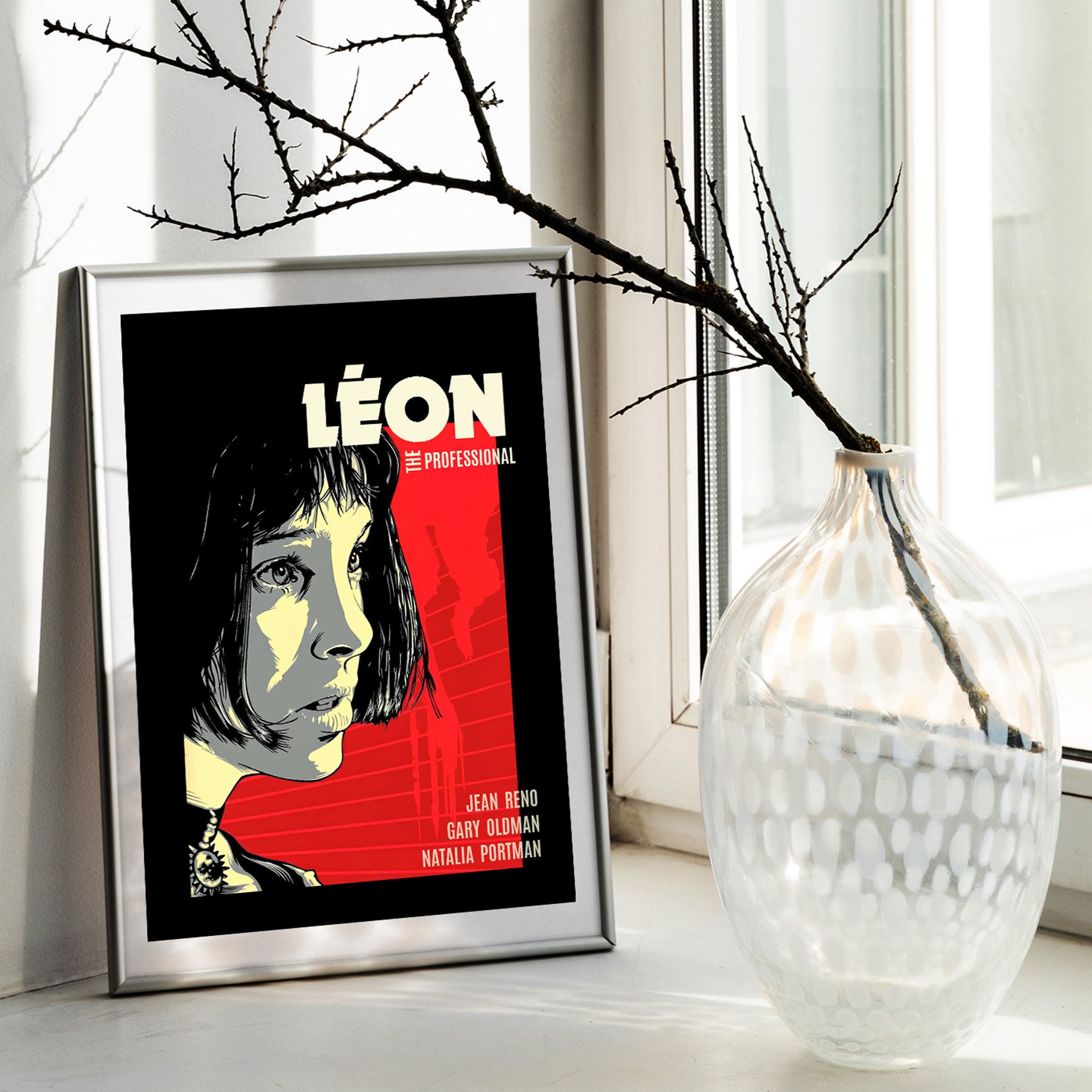 Leon Movie Poster, Modern Movie Poster Print, Leon the Professional ...