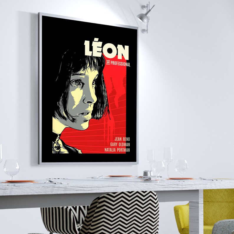 Leon Movie Poster, Modern Movie Poster Print, Leon the Professional ...