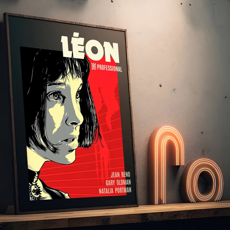 Leon Movie Poster, Modern Movie Poster Print, Leon the Professional ...