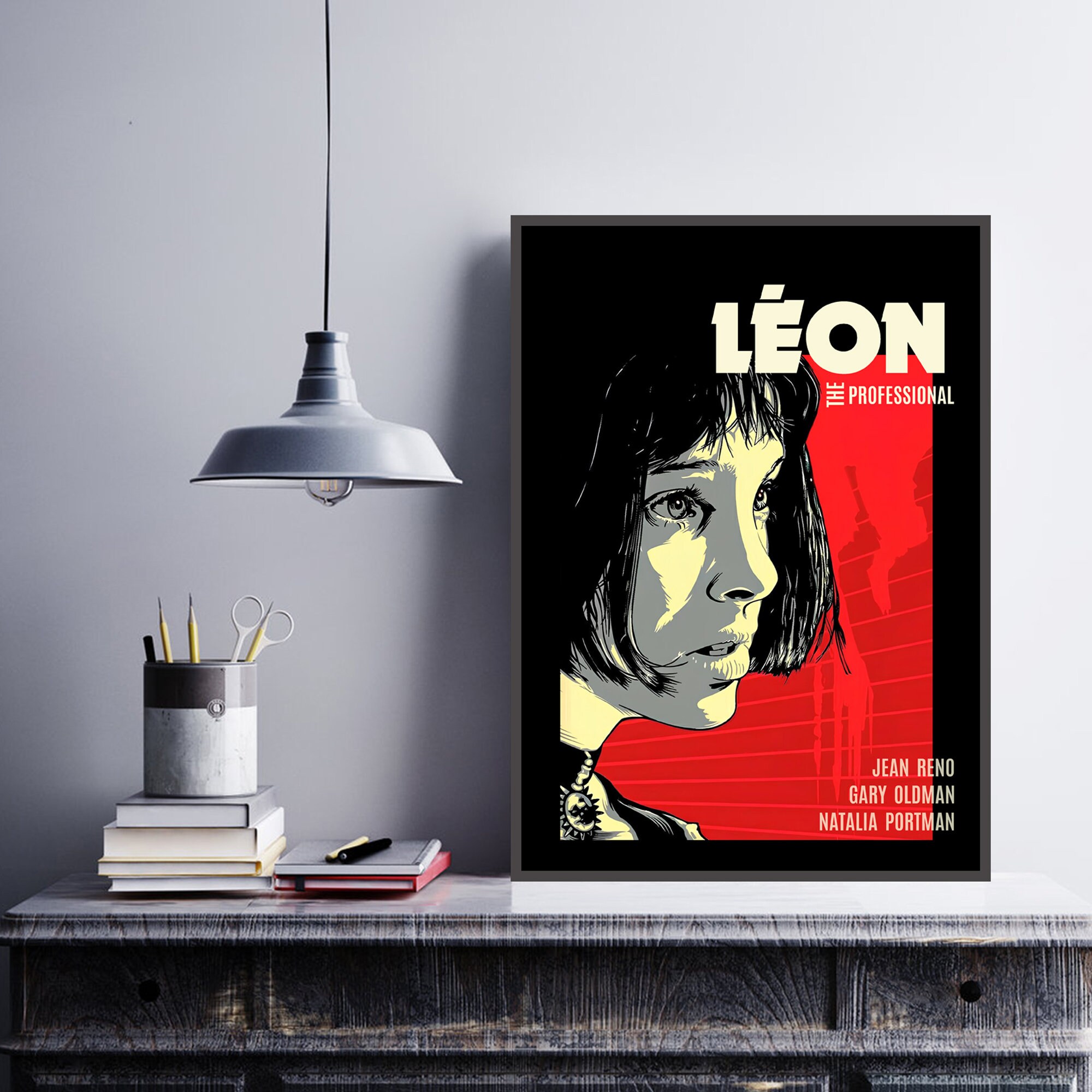 Leon Movie Poster, Modern Movie Poster Print, Leon the Professional ...