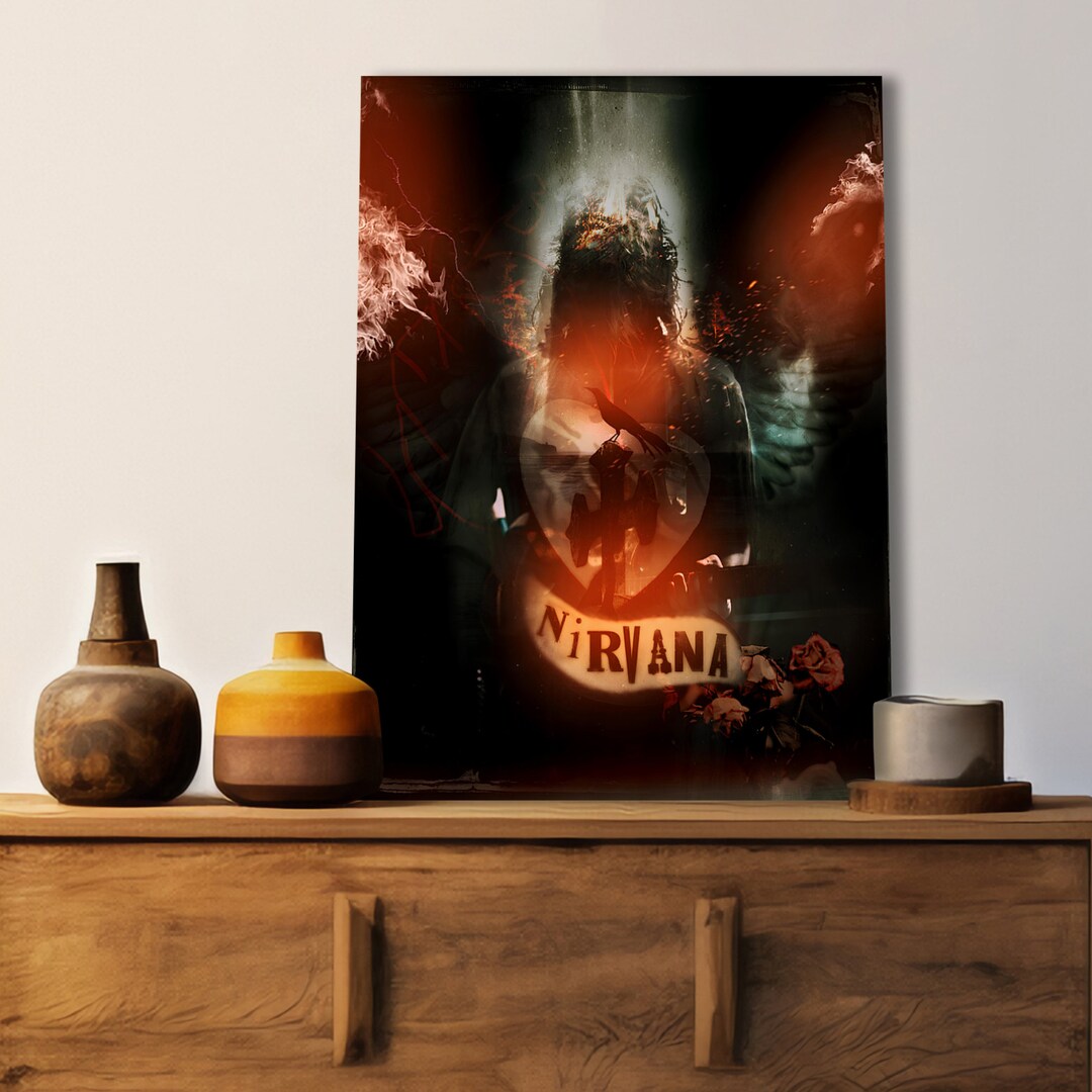 Nirvana Kurt Cobain High Resolution Music Poster, Nirvana Rock Music ...