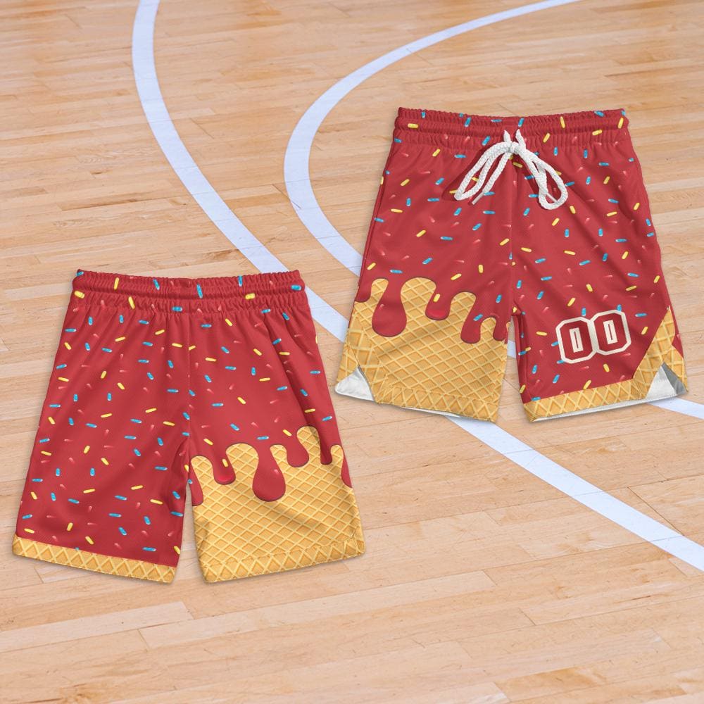 Custom Jersey Shorts, Ice Cream Drip Shorts, Youth Drip Baseball Shorts ...