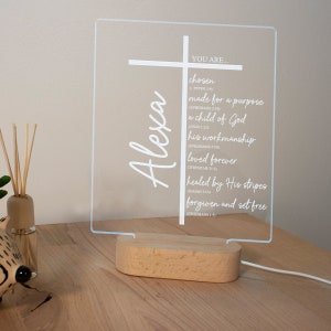 Bible Verse Led Light, Custom Led Night Light, Bible Night Light ...
