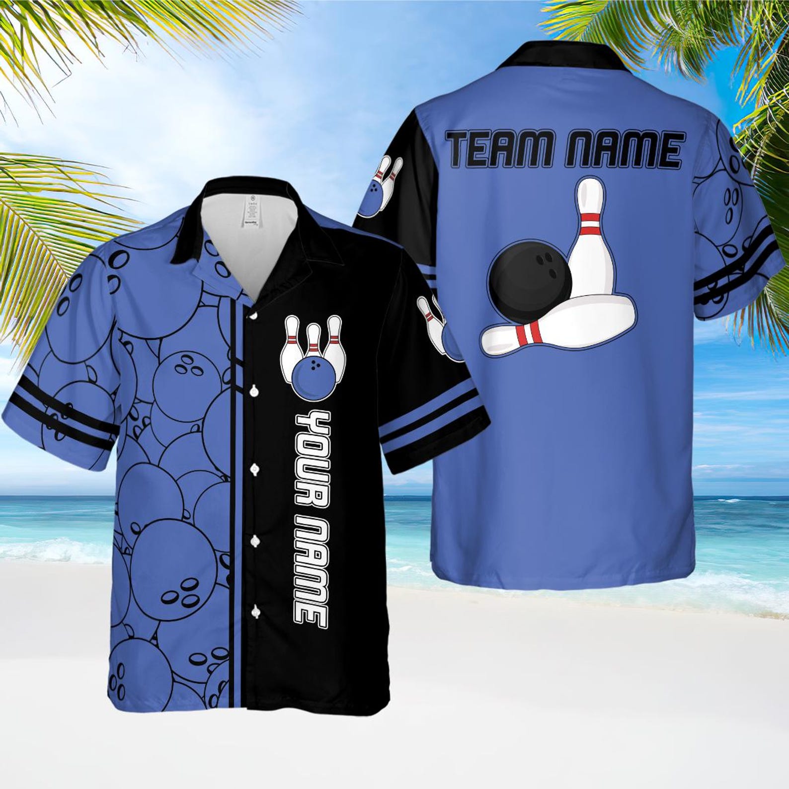 Personalized Bowling Hawaiian Shirt, Custom Bowling Shirts, Bowling ...