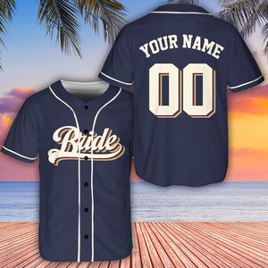 Personalized Bride and Groom Baseball Jersey, Wedding Couple Matching ...