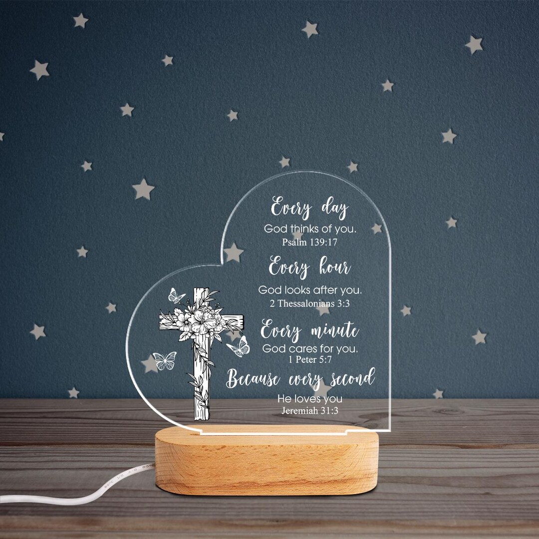 Bible Verse Led Light, Custom Led Night Light, Bible Night Light ...