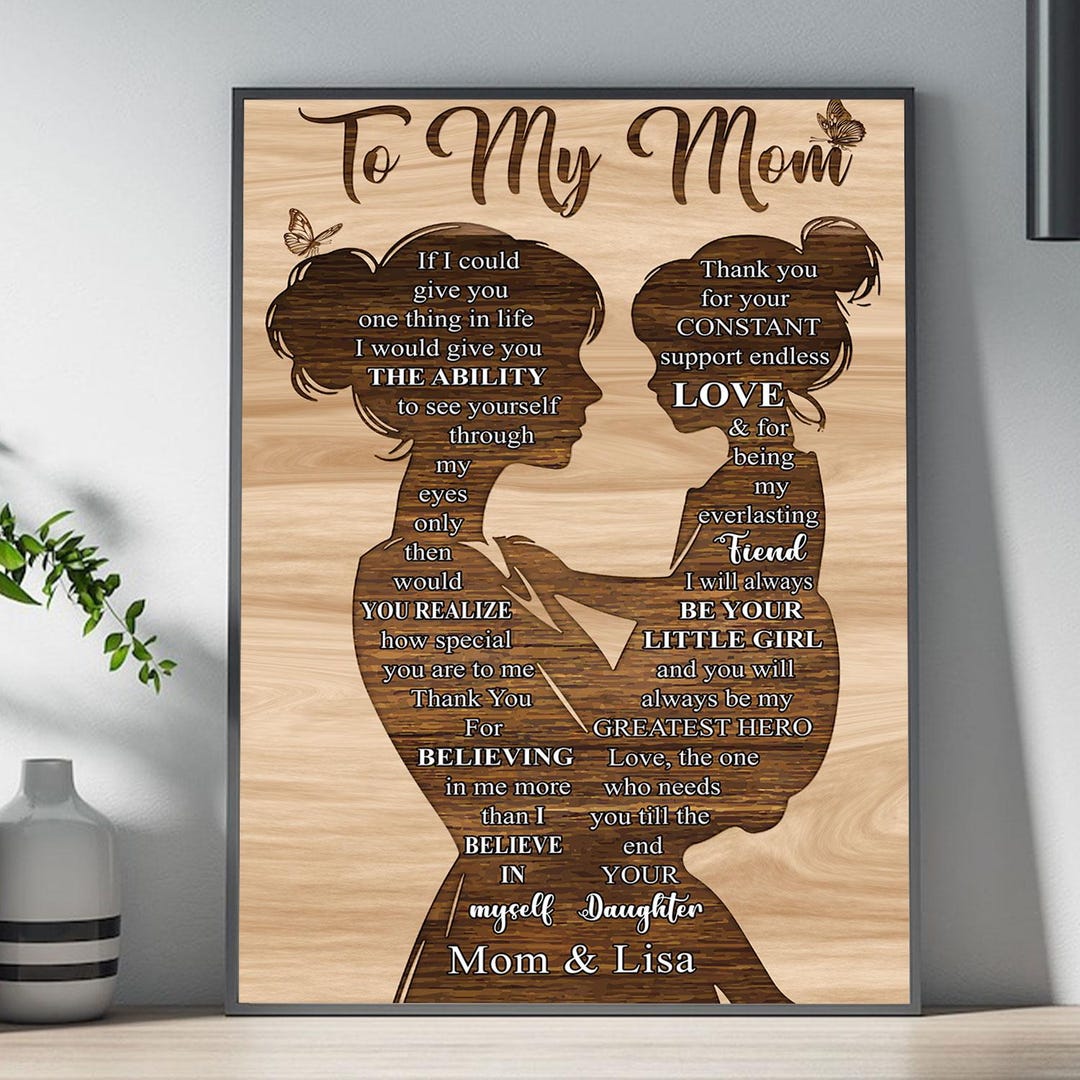 Personalized to My Mom Poster, Gift for Mom From Daughter, to My Mom ...