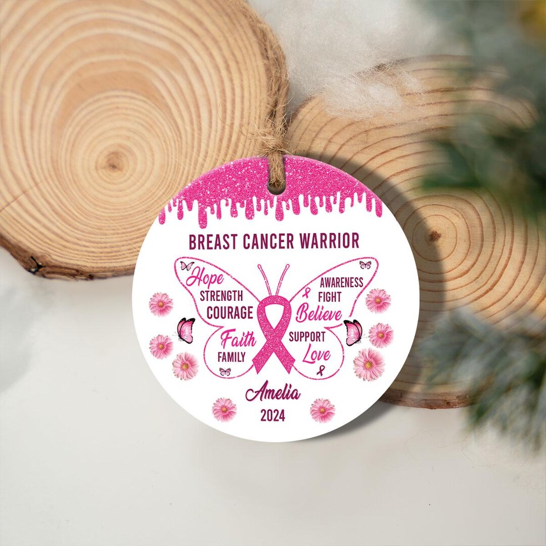 Breast Cancer Survivor Gift, I Survived Cancer Ornament, Encouragement ...