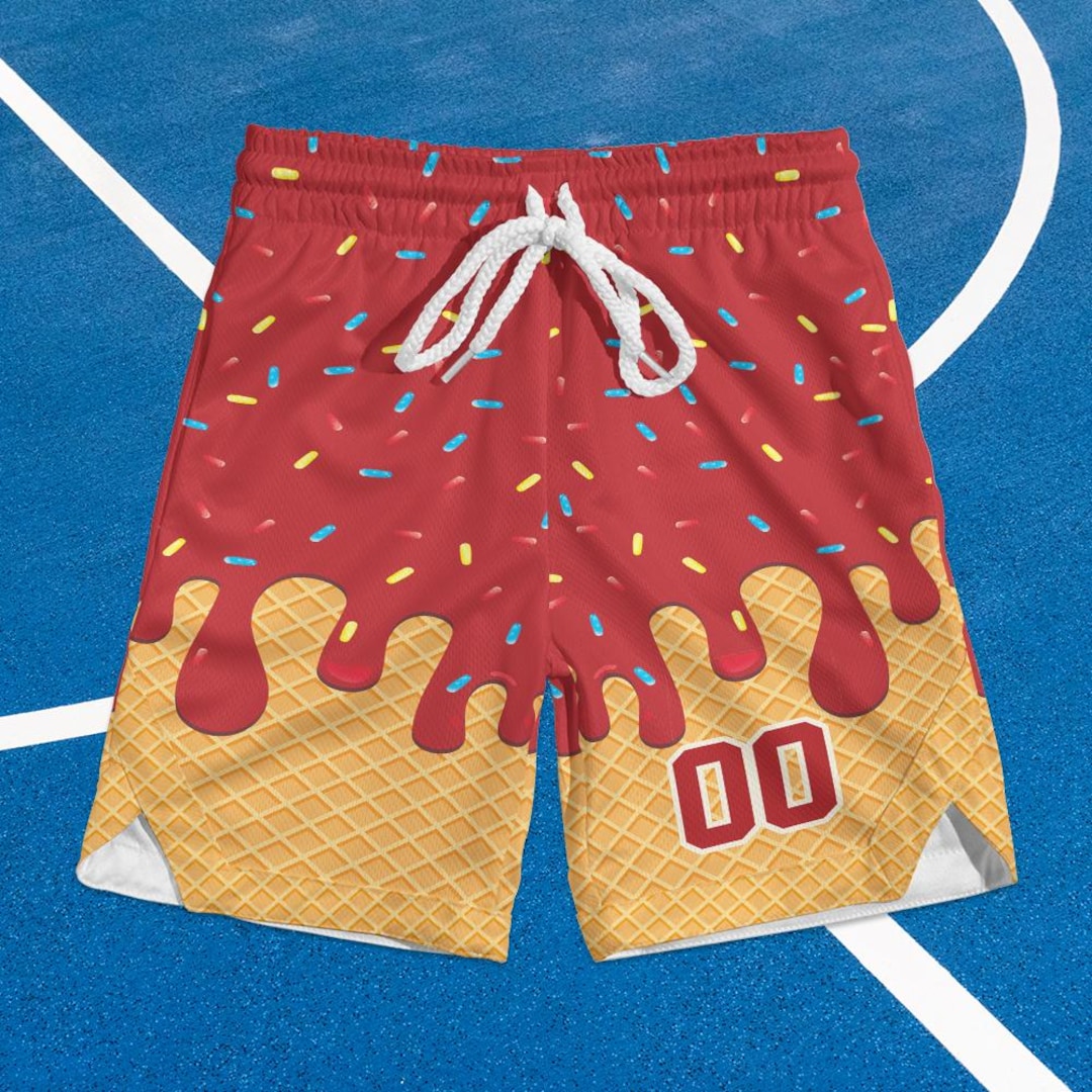 Ice Cream Drip Shorts, Custom Jersey Shorts, Youth Drip Baseball Shorts ...