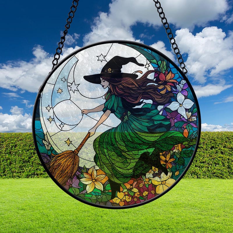 Witch Stained Glass - Etsy