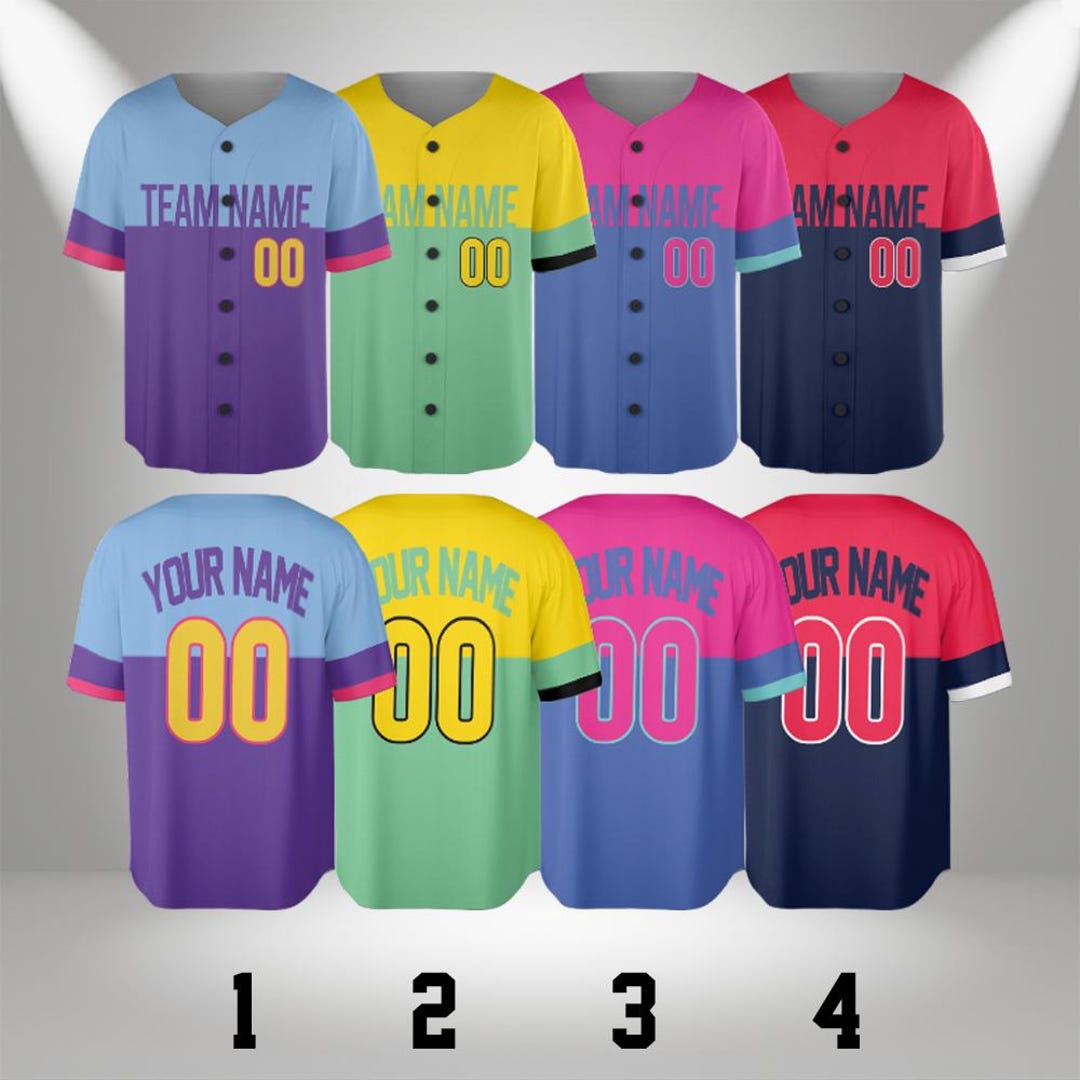 Personalized Jersey Baseball, Custom Split Baseball Jersey, Baseball ...